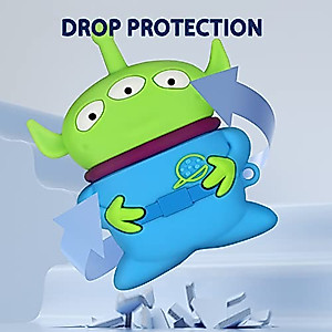 JoySolar for Airpod 1&2 Case Cute Cartoon Character 3D Soft Silicone Air Pods Funny Cover Kawaii Fun Cool Unique Design Shell Fashion Stylish Girls Kids Teens Women Cases for Airpods 1/2(ThreeEyes)