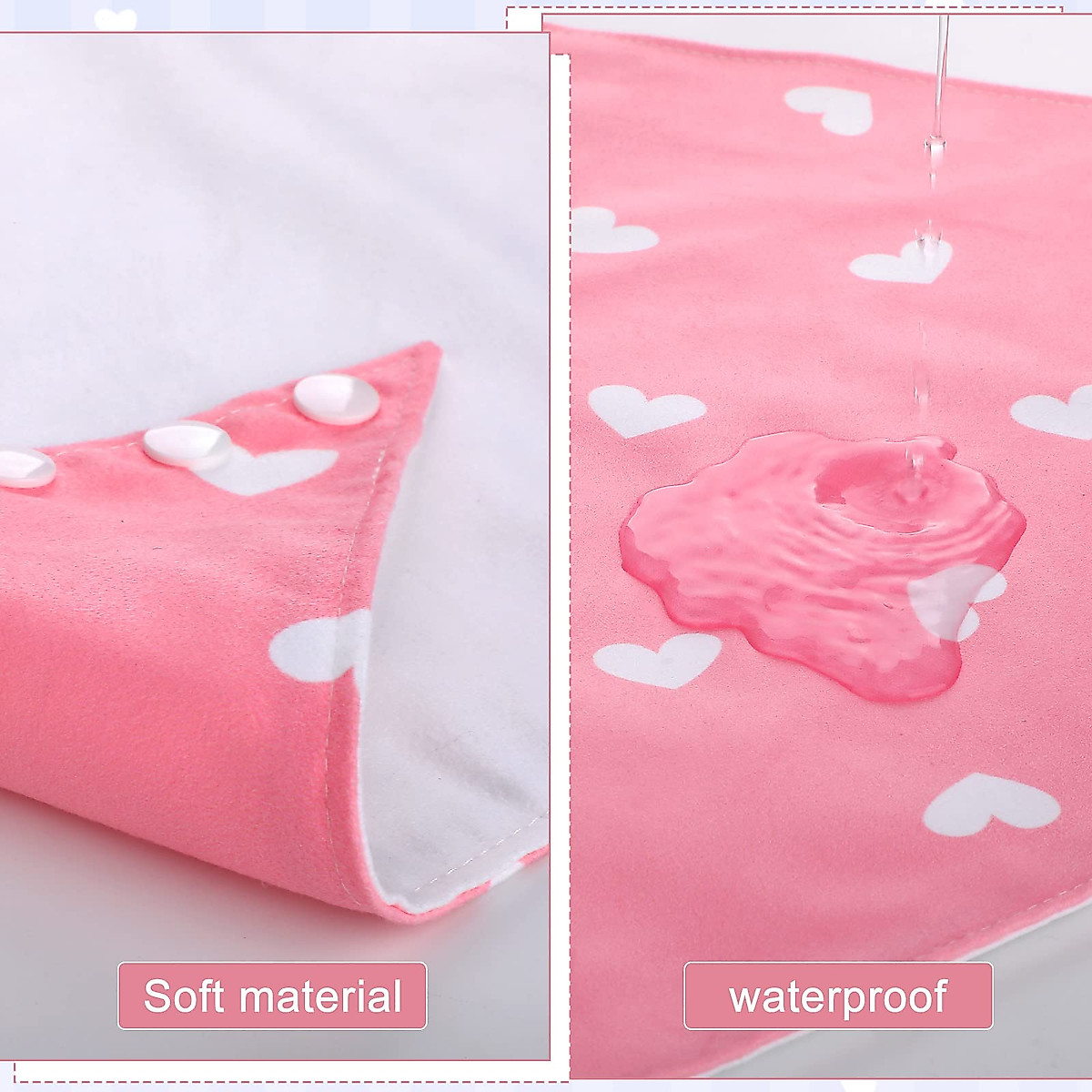 5 Pack Adult Drool Bandana Bibs Soft Large Absorbent Bibs for Special Needs Waterproof, Kids, Men Women (Cute Pattern)