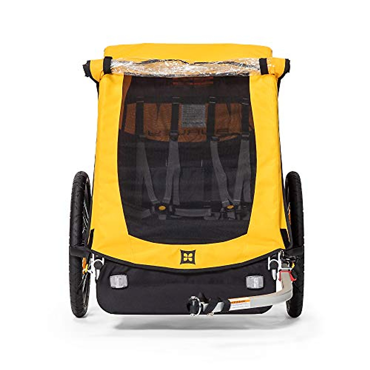 BURLEY Design Bee, 2 Seat, Lightweight, Kids Bike-Only Trailer, Yellow (946203)