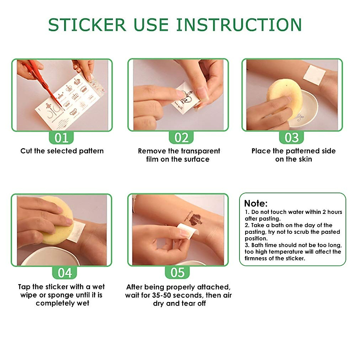 St. Patrick's Day Green Shamrock Tattoos Irish Shamrock Tattoos for Party Parade Family School