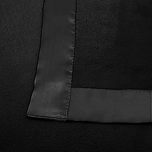 Pro Goleem Fleece Baby Blanket with 2 Inch Satin Trim Soft Anti-Static Plush Blanket for Boys and Girls Christmas Baby Gifts for Babies Black 30x40 Inch