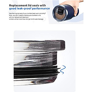 4 Pack: Tumbler Lid Gasket Replacement Silicone Seal Rings | (2 Qty) 20 oz and 30 Ring Fits Yeti Ounce & Insulated Stainless Steel Tumblers Lids (ZTH-1K)