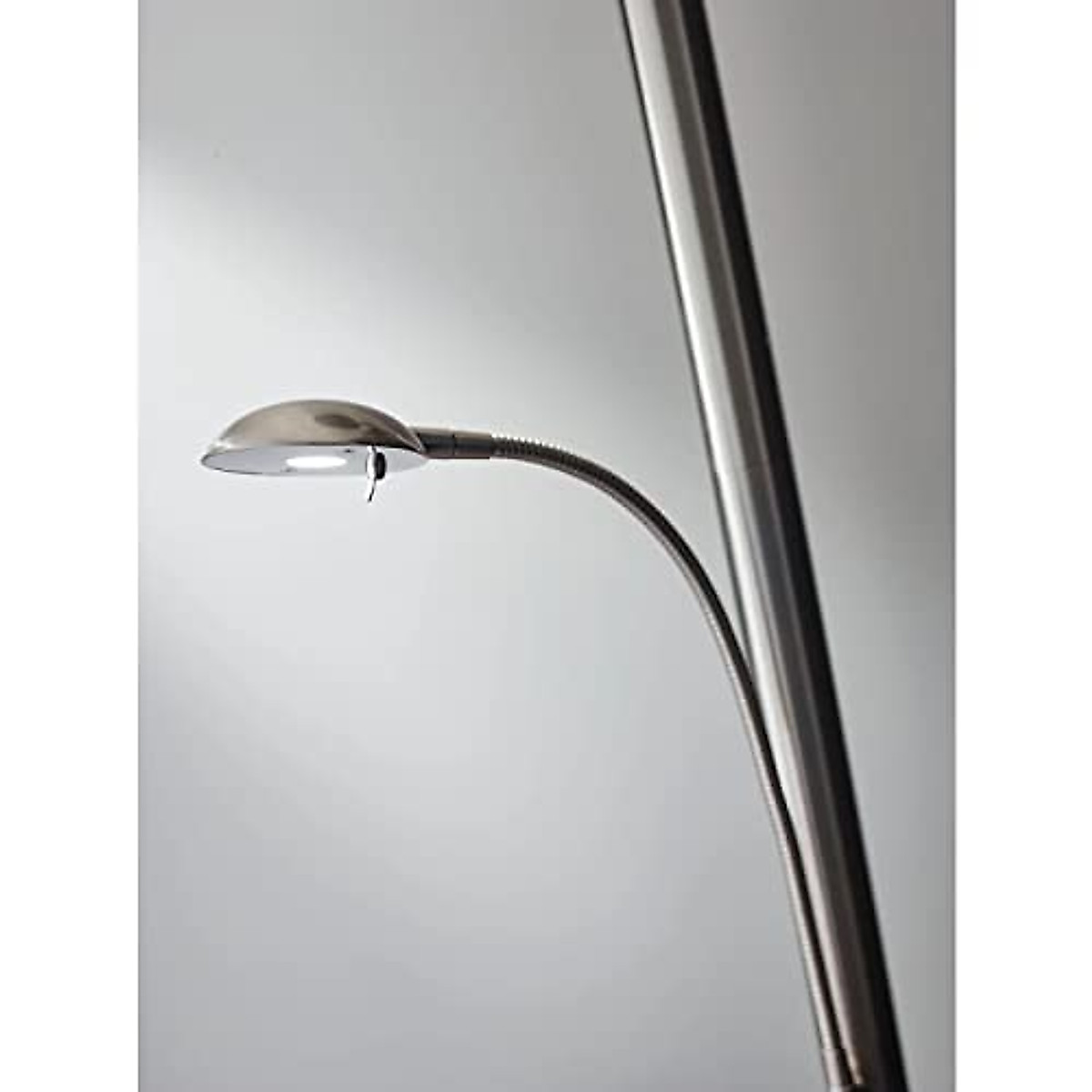 Adesso 5128-22 Stellar LED Combo Torchiere, 72 in., 24W/3W LED Combo, Brushed Steel Finish, 1 Floor Lamp