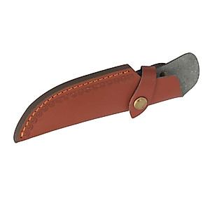 Morezing Hunting Fix Blade Knife Sheath Leather Cover for 4.5 inch to 5 inch Blade Knives - Brown