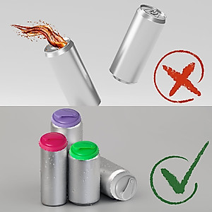 TIMEDIARY 6pcs Soda Can Lids,Silicone Soda Can Covers Lids, Reusable Lid Can Stopper Can Toppers Can Top For Soda Pop Beer, Drink (6 Colors)