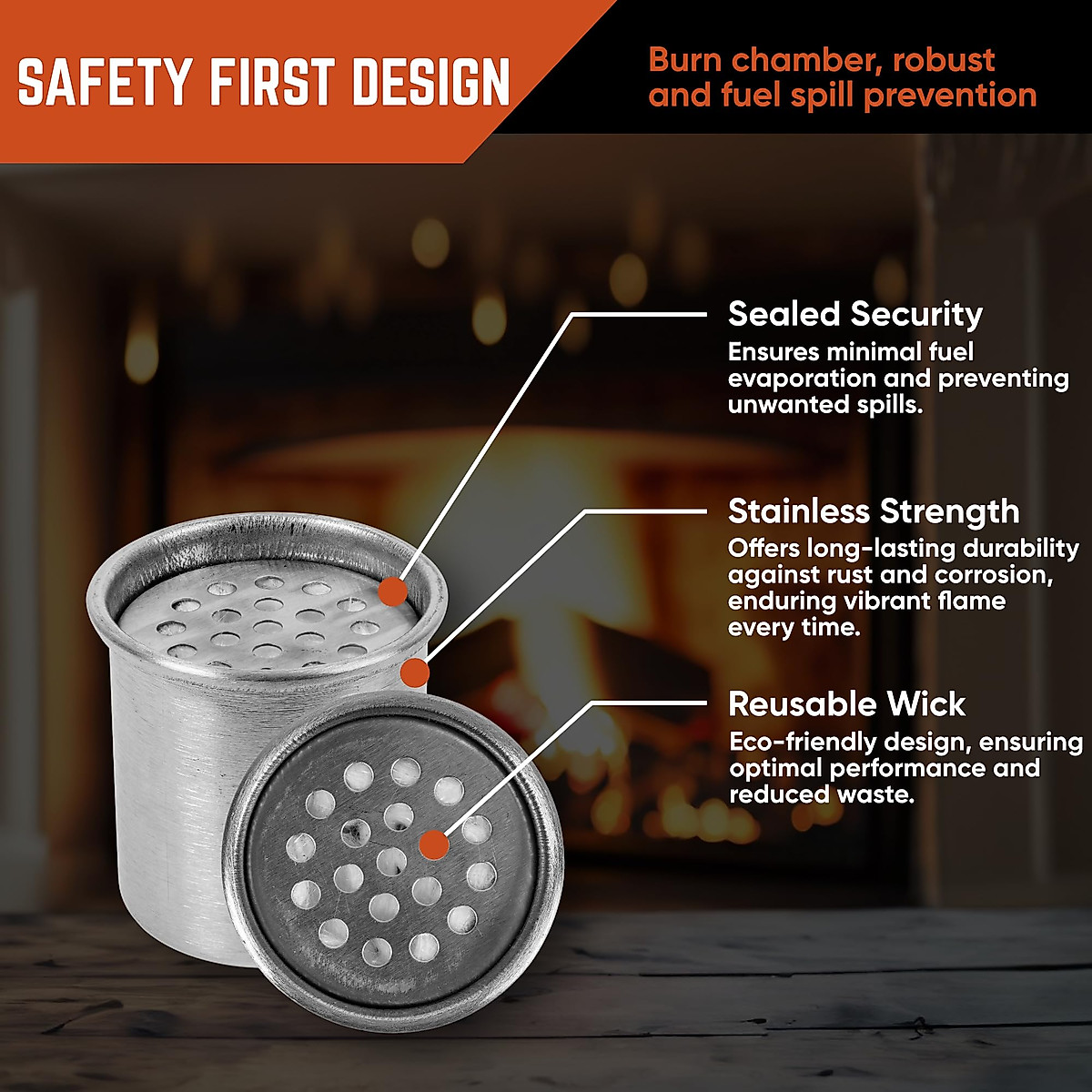 Table Top Firepit, Indoor Outdoor Fire Pit Tabletop & Mini Fireplace - Elegant Fire Bowl for Table, Fire Pit Tabletop Coziness White Pit