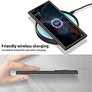 Nillkin for Samsung Galaxy S23 Ultra Case with Camera Cover, Silicone Ultra Slim Shockproof Protective Phone Case, [Microfiber Lining, Slide Camera Protection] Black