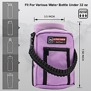 NATURE PIONEOR Water Bottle Holder with Strap 32 oz Insulated Water Bottle Carrier Sling Sleeve for Hiking,Outdoor Camping,Gym