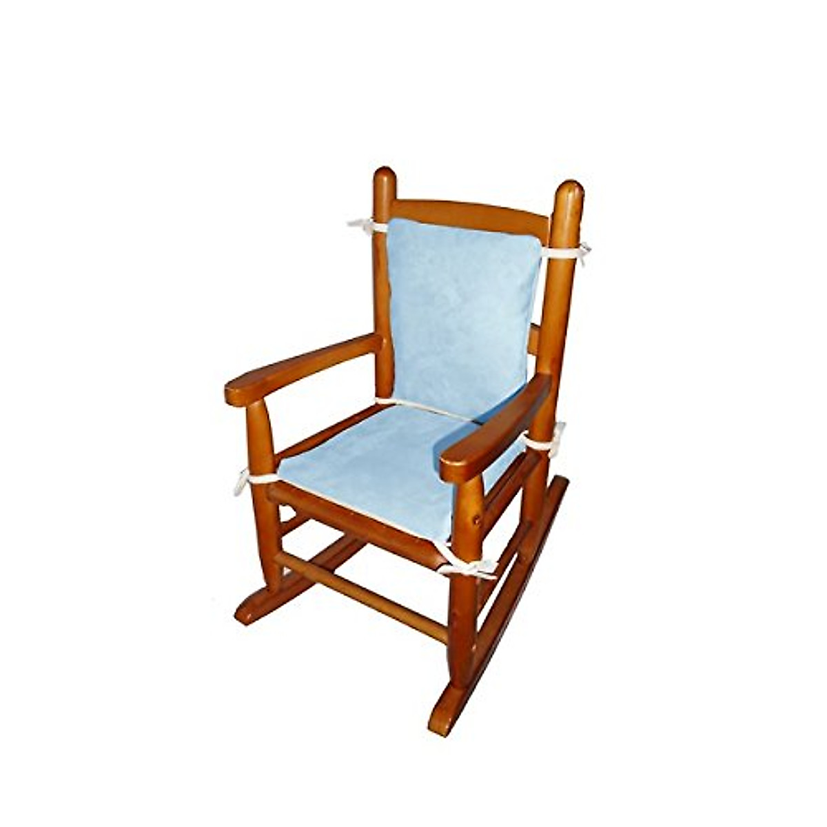 Baby Doll Bedding Suede Junior Rocking Chair Cushion, Blue