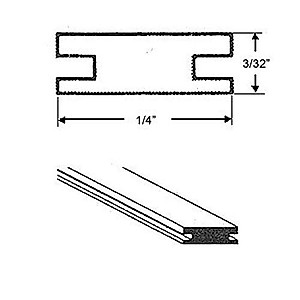 Gordon Glass® Flexible Magnetic Strip Insert for Framed Swing Shower Doors - 75" Long Brown