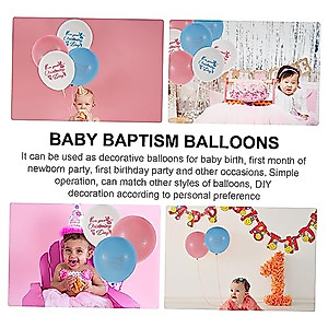 ABOOFAN 40pcs Balloon Kids Decor Baby Balloon Pink Ballons Baby Baptism Decorations Baby Shower Mylar Balloon Baby Shower Latex Balloons Garland Balloons Baby Baptism Baby Baptism Balloons