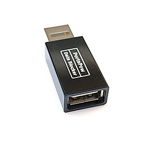 PortaPow USB Data Blocker (Black) - Protect Against Juice Jacking