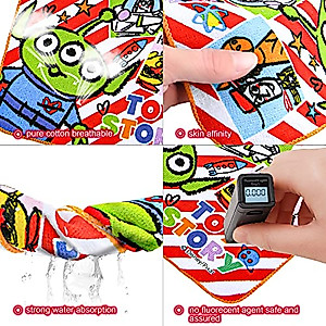 PSMILE 5PCS 20 X 20cm Colorful Cotton Towel Toy Story Series Cartoon Face Cloth Towel