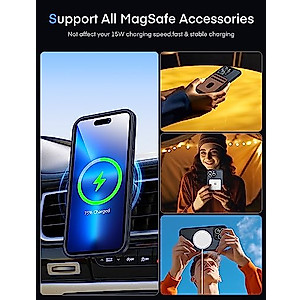 Mgnaooi Magnetic Case for iPhone 12 &iPhone 12 Pro Case [MIL-Grade Drop Tested & Compatible with MagSafe] Translucent Matte Back with Aluminum Alloy Keys, Anti-Fingerprint Anti-Scratch, Black