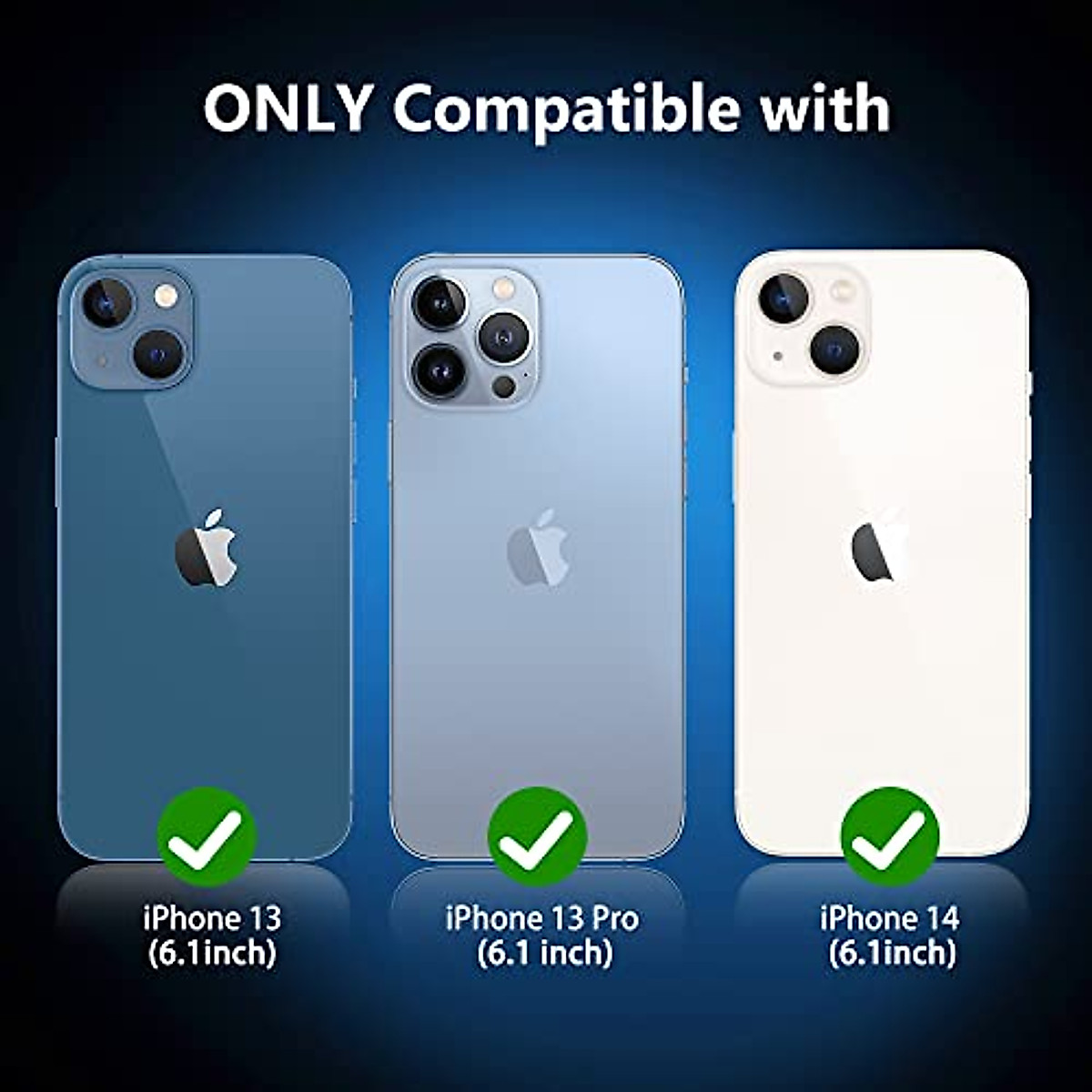 xiwxi Compatible With iPhone 13/iPhone 14 Tempered Glass Screen Protector [6.1 inch]-[2 Pack]