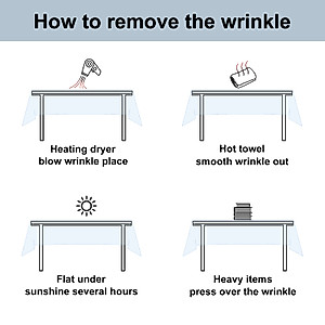 Hiasan Clear Plastic Tablecloth Rectangle - 100% Waterproof Oilproof Stain Resistant Wipeable Transparent Vinyl Table Cloth Protector, 60 x 84 Inch