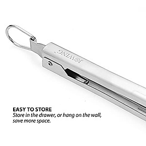 Premium 304 Stainless Steel Barbecue Turners Set, Heavy Duty Cooking Kitchen BBQ Tongs, 10" and 12"