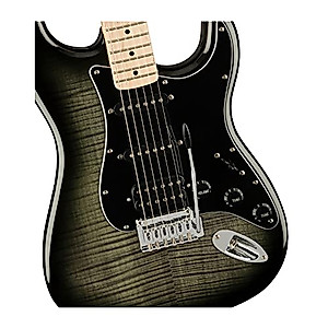 Squier Affinity Series Stratocaster FMT Electric Guitar, Black Burst, Maple Fingerboard