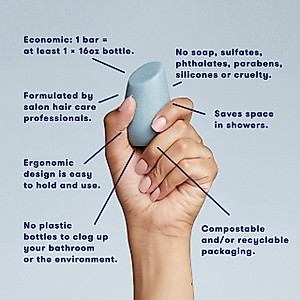 HIBAR - Shampoo Bar Sampler - Maintain, Moisturize & Volumize Shampoo Bars - Travel-Friendly - Salon-Quality Ingredients - Plastic-Free - Soap, Paraben & Sulfate-Free - Color Safe - 3 Mini Solid Bars