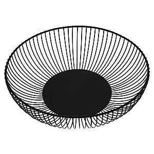 Garneck Decorative Bowl Wrought Iron Storage Basket Kitchen Wire Vegetable Bowl Chicken Food Decorative Drain Fruit Basket Mesh Decorate Kitchen Counter Bread Snack Coffee