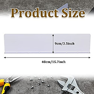 4 Pcs Gutter Valley Splash Guards Downspout Diverter Roof Rain Diverter White Roofing Gutter Guards with 40 Screws Gutters for House Residential Flat Shingle Roofs Corner (Straight)