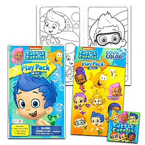 Nickelodeon Bubble Guppies Mini Party Favors Set for Kids - Bundle with 24 Nick Jr Aqua Bubble Guppies Play Packs with Coloring Pages, Stickers, More (Bubble Guppies Birthday Party Supplies)