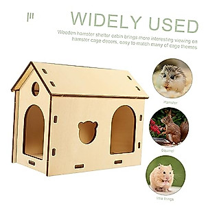 balacoo House Mini Toys Wooden Toys cage Toy Accessories Rat nest Chinchilla cage Toy Rat Hideout Toys Chinchilla Hideout Home Rat Hideout Hamster The Swing Wooden cage Decorate