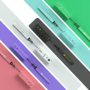 KDYGPDCT Wii Controller 2 Pack,Wii Remote Controller Black and White 2 Set with Wrist Strap for Nintendo Wii/Wii U Console(Green + Purple)