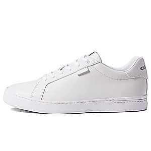 COACH Lowline Leather Low Top Optic White 9 D (M)