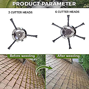 IKAAR Grass Trimmer Cutter Head for Strimmer and Lawnmower, Twist Knot Steel Wire Brush for Angle Grinder, Wire Brush Head, Grass Trimmers Strimmer Head Garden Trimmer Wire Brush