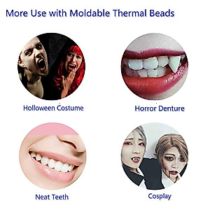 Multi-functional Temporary Tooth Repair Kit Moldable Thermal Fitting Beads for Snap On Instant and Confident Smile Denture Adhesive Fake Teeth Cosmetic Braces Veneer