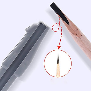 Lalago Waterproof Wooden Eyebrow Pencil with Eyebrow Sharpener Tool Set,waterproof Non-smudging Eyebrow Pencil for Women (Brownish Black)