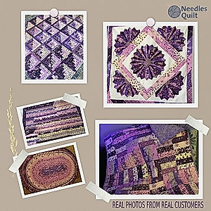 Needles Quilt Studio - 2.5" Precut 40 Fabric Strip Bundle (Amethyst Garden) | Cotton Strips Bundles for Quilting - Jelly Rolls for Quilting Fabrics Quilters & Sewing - Jellyroll Cloth for Quilts