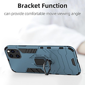 Arseaiy Case for Samsung Galaxy S9 Plus Phone Case Cover with Kickstand Carbon Fiber Silicone Bracket Phone Holder Shockproof Bumper Slim Fit Telephone Shell Blue