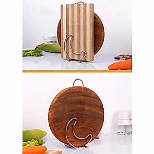 Pan Lid Holder Cover Frame Chopping Board Stand Sitting Kitchen Household 304 Stainless Steel Pot Cover Shelf (Color : Narrow) (Color : Widened)