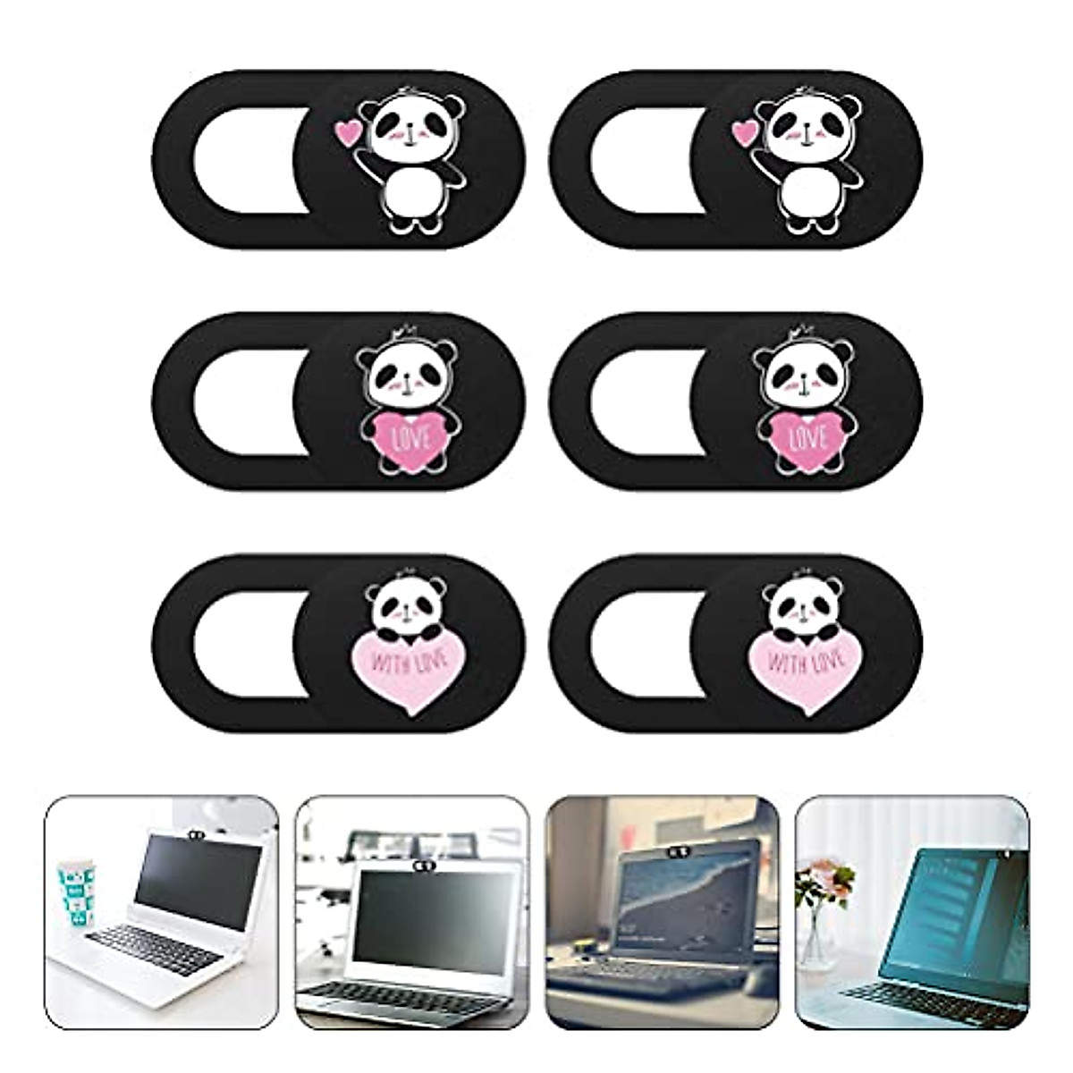 OSALADI Lap Desk Lap Desk Lap Desk Lap Desk Lap Desk Lap Desk Tablet Notebook Camera Cover 6PCS Web Camera Cover for Tablet Laptop Pattern Privacy Cover Privacy Webcam Covers Ipads