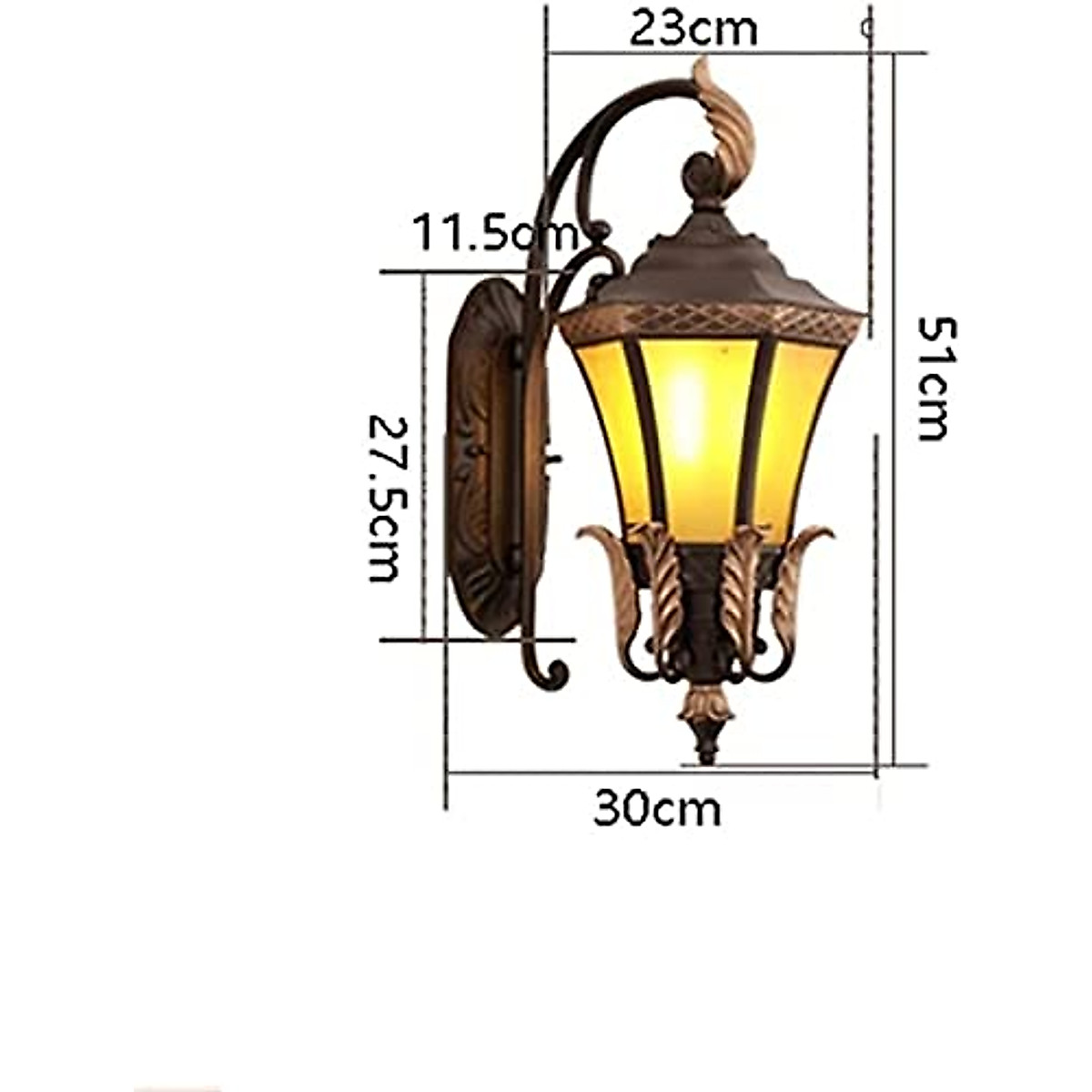 HZYDD Wall Lamp,Retro Outdoor Aisle Home Garden Patio Door Wall Lamp,Glass Wall Lamp,Reading Lamp,Farmhouse Porch Headboard Dressing Table Lighting