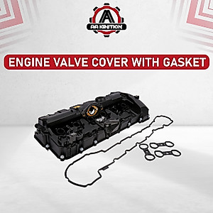 Replacement Engine Valve Cover with Gasket - Compatible with BMW - 2007-2013 - 2.5L, 3.0L - N51 & N52 Engines, 128i, 323i, 328i, 328xi, 525xi, 528i, 528xi, 530i, 530xi, X3, X5, Z4 Replaces 11127552281