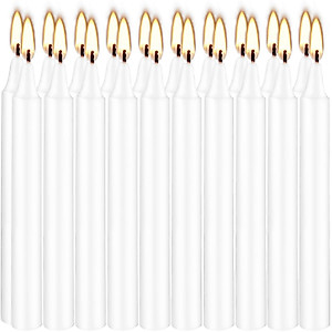 Set of 20 White Spell & Chime – Premium Mini Taper Candles for Rituals, Prayer, Birthdays, Meditation, Altar - 4 Inch Tall, Unscented (White)…