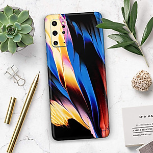 DesignSkinz Liquid Abstract Paint V42 Protective Vinyl Decal Wrap Skin Cover Compatible with The Samsung Galaxy S20 (Screen Trim & Back Glass Skin)