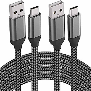 Grtoeud USB C Cable 15FT 2Pack, Extra Long USB-A to USB-C Cable Braided Fast Charger Cord Compatible with Sony PS5, Samsung Galaxy S22 S21 S20 S10, Note 9 Plus, OnePlus 10 Pro, Nintendo Switch, Moto
