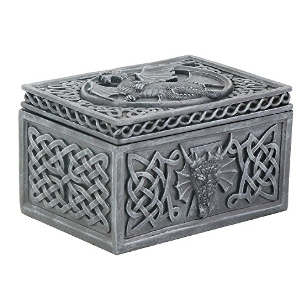 Dragon Celtic Jewelry Box Collectible Tribal Container Sculpture