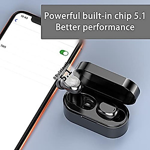 Wireless Bluetooth 5.0 Headset Touch Control- Bluetooth Headset Intelligent Noise Reduction Hd Call -Waterproof,Rich- and Full Bass,Long Standby Time,Compatible with iOS&Android for Sports Gym