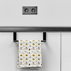 Towel Rack for Cabinet, Strong Steel Kitchen Over Cabinet Towel Bar Rack