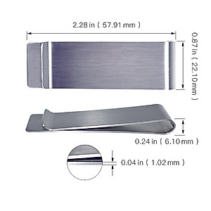 Stainless Steel Money Clip, SourceTon 4 Pack Slim Wallet, Credit Card Holder, Minimalist Wallet - Silver