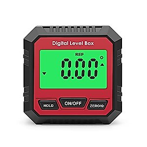 #559alQ Digital Angle Finder Backlight LCD Digital Angle Gauge Protractor Inclinometer Be-Vel Box Magnetic Base 4 of 90 Degre