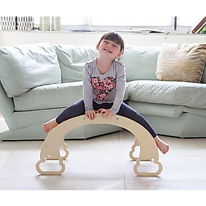 Waldorf Rocker Board for Toddlers - Safe Non Toxic Climbing and Rocking Board