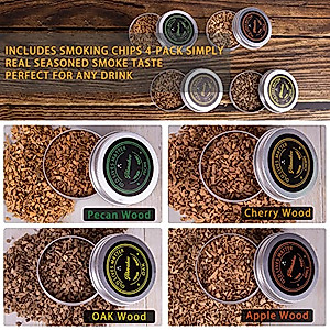 Dad Gifts from Daughter - Birthday Gifts for Grandpa Old Fashioned Smoker Kit with Wood Chips for Cocktail, Whiskey, Drink, Father Day Gifts Bourbon Gifts for Men Boyfriend Husband Grandpa