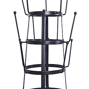 Storage Shelf, Stylish Steel Mug Tree Holder Organizer Rack Stand (Black) (US Stock)