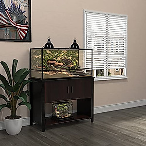 GDLF Metal Aquarium Stand with Cabinet for Fish Tank Accessories Storage, 40 Gallon, Turtle/ Reptile Terrariums